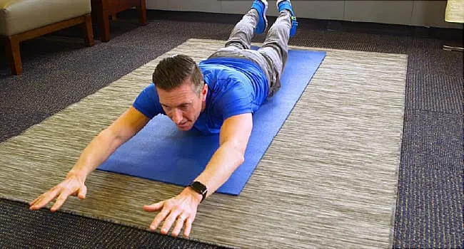 Video on How to Do The 'Superman Challenge' for a Stronger Low Back